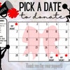 EDITABLE DANCE Template Pick a Date to Donate Fundraiser, Pay the Date ...