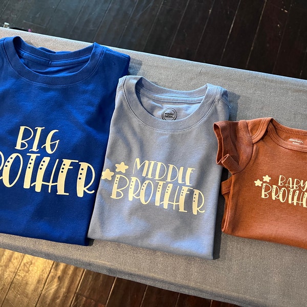 Matching Siblings Svg, Brother's and Sister's, Baby, Little, Middle ...