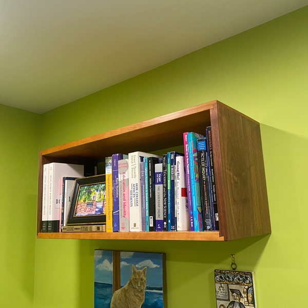 Solid Walnut Record Vinyl Storage Unit or End Table Bookcase Mid ...