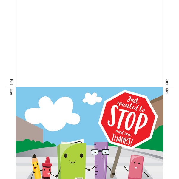 Crossing Guard Thank You Card Printable - Crossing Guard Appreciation ...