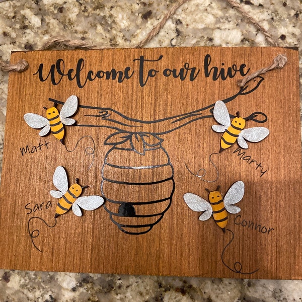 Welcome to Our Hive, Bee Decor, Bee Family Tree, Love the Bees, Bee ...
