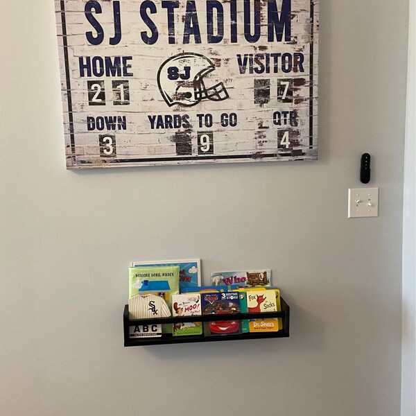 Custom Football Scoreboard Sign Vintage Distressed Rustic Canvas ...