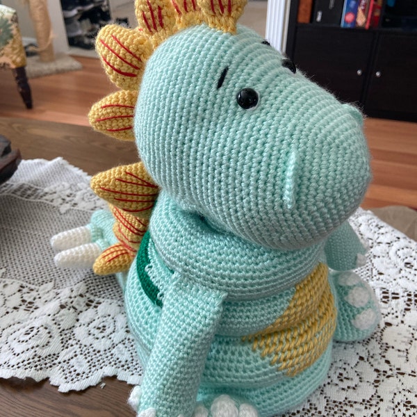 Dino Stacking Toy Crochet Pattern PDF, Amigurumi Stegosaurus Nursery ...