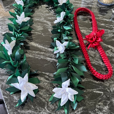 Double Braid Ribbon Lei With Flower - Etsy