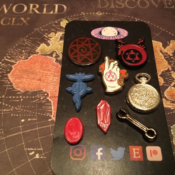 Mini Alchemist Enamel Pin Set FMA - Etsy