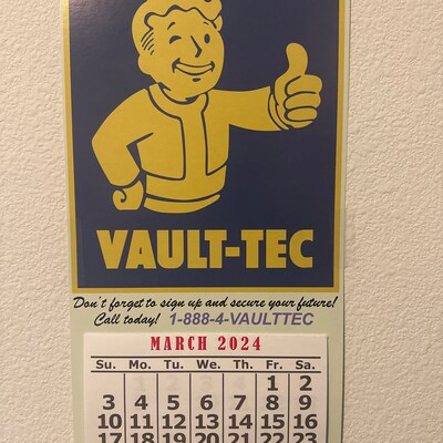 Un-official Handmade Fallout 12 Month Calendar for 2024 - Etsy