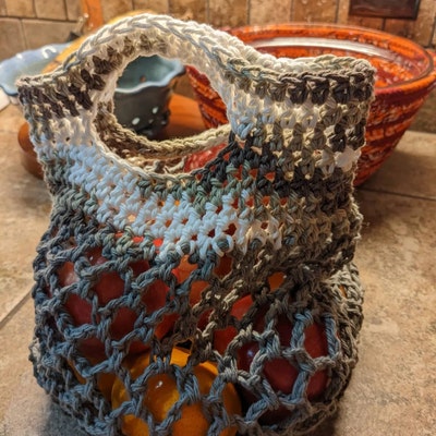 Fruit & Vegetable Mesh Shopping Bag Crochet PATTERN PDF Eco-friendly ...