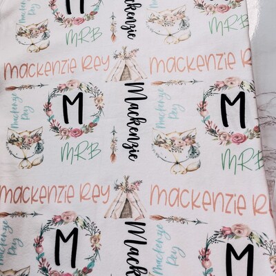 Baby Blanket Sublimation Template PNG and Photoshop Smart Objects With ...