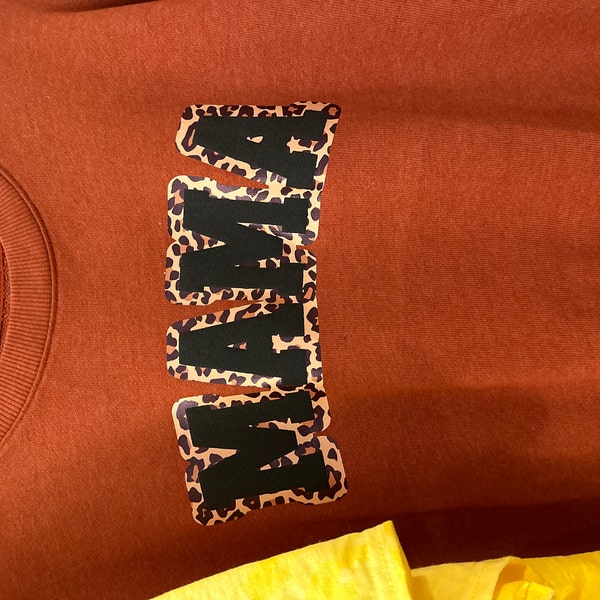 MAMA Puff Ready to Iron Decal - Puff 3D Iron on Decal - Custom Htv ...