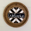 Chevron Geometric Welcome Sign Digital Download Round Door - Etsy