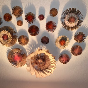 Gold Paper Wall Sculpture Book Paper Cog Collection No29 Contemporary Art Installation Recycled ...