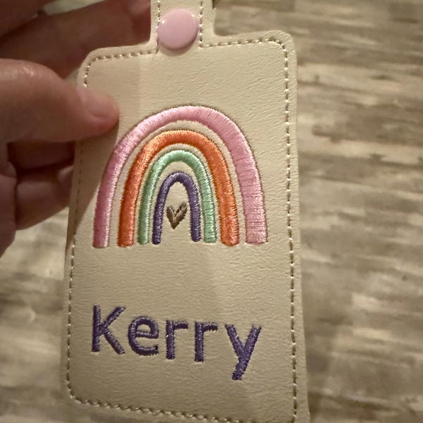 Boho Rainbow Badge Holder, Personalized ID Badge Holder, Card Case ...