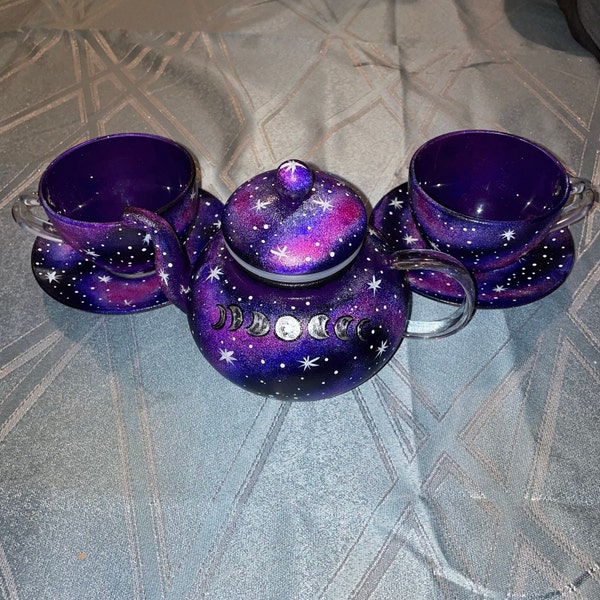 Celestial Tea Set Teapot With Cup and Saucer, Personalized Astrology ...