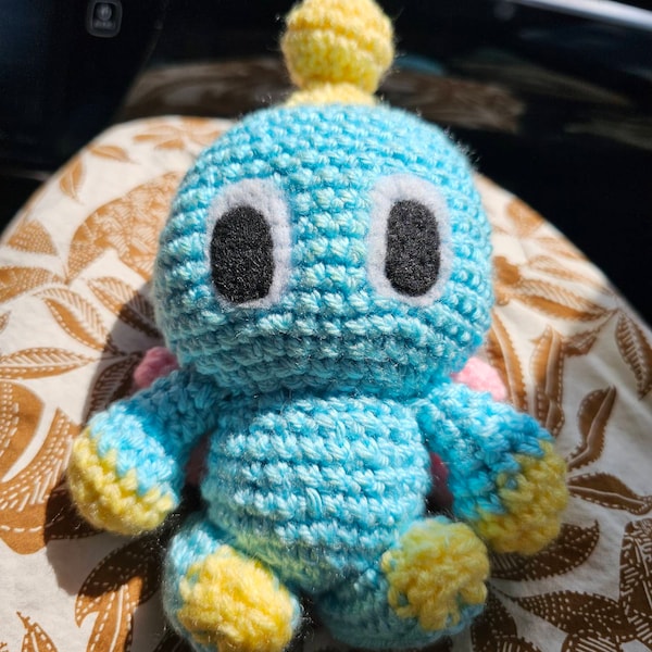 Neutral Chao Handmade Crochet Plush Keychain - Etsy