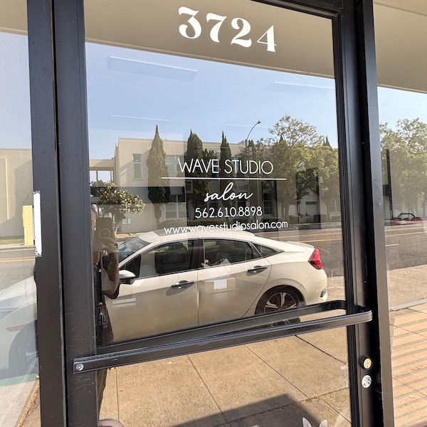 Business Name Window Decal | Window Lettering | Modern Business ...