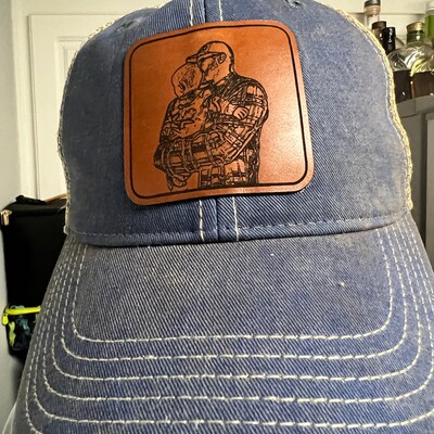 Leather Patch Hat, Tractor Hat, American Flag Hat, Trucker Cap, Farm ...