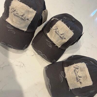 Vintage Logo Hat, Custom Distressed Raggy Patch Hat With Your Logo ...