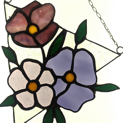 Rose Pattern Stained Glass Pattern DIY Stained Glass Pattern Pdf Flower ...