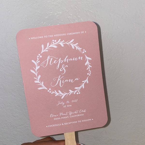 Gray Wedding Program Fans With Wooden Sticks, Grey Wedding Program Fans ...