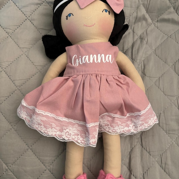 Handmade Rag Doll, Design Your Own Doll, Custom, 40cm (16”), Dress up ...