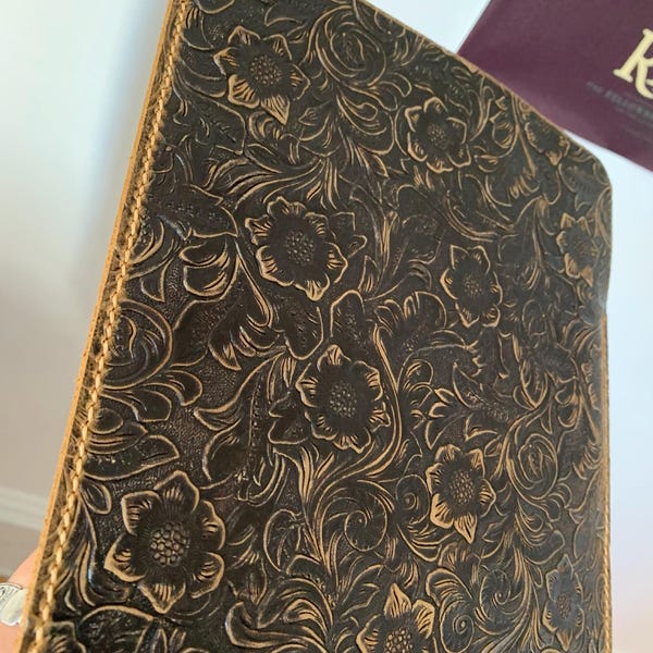 Personalized Vintage Leather Document Holder Case Folder ,A4 / Letter ...