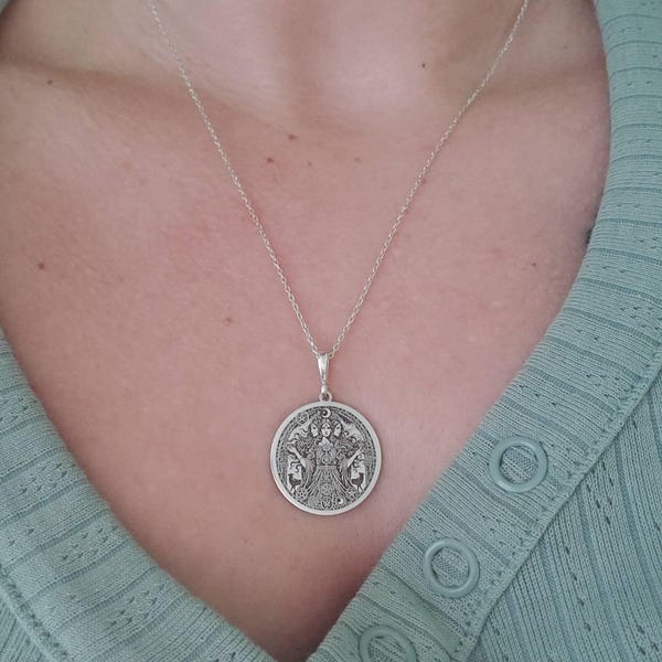 Crane Necklace – Sacred Turna Bird Medallion | Symbol of Longevity ...