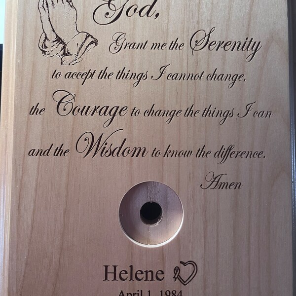 12 Step Medallion Holder, Serenity Prayer Recovery Token Display ...
