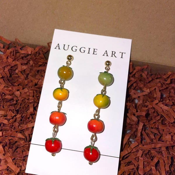 Tomato Earrings Miniature Food Jewelry Gardener Gifts tomato Girl ...