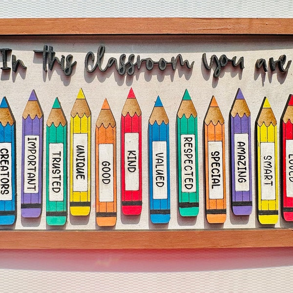 In This Classroom You Are Pencil Decor, Digital Laser File, Svg ...