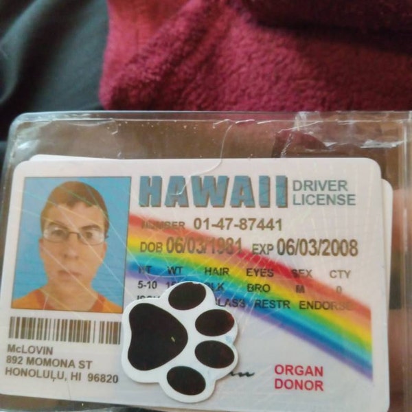 Mclovin ID Card From Movie Superbad With Hologram - Etsy