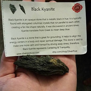 Black Kyanite Fan Rough Black Kyanite Fan Natural Stone Raw | Etsy