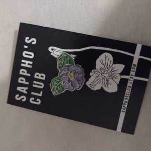 Sappho's Club Violet Enamel Pin Badge - Etsy