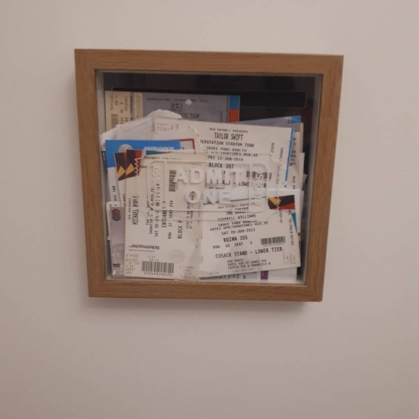 Ticket Memory Box Frame for Tickets Personalised Admit One Admit Two ...