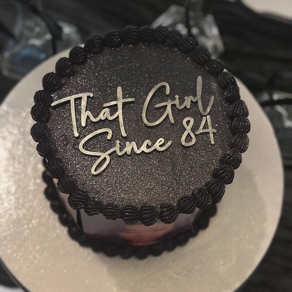 That Girl Since Year Cake Topper Flat-lay Cake Topper Vintage Heart ...
