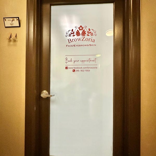 Shop Window Vinyl Decal With Logo, Business Opening Hours Sticker, Cafe ...