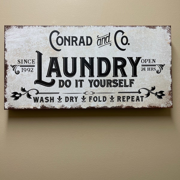 Laundry Room Decor Custom Laundry Sign Rustic Laundry Room Decor ...