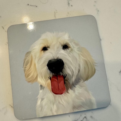 Custom Pet Coasters Using Pet Photo Name Custom Dog Cork Coaster Custom ...