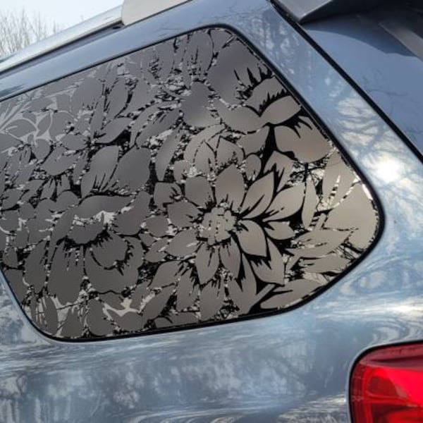 Fits 2010-2024 Toyota 4RUNNER Rear Side Window Floral Flowers Pattern ...