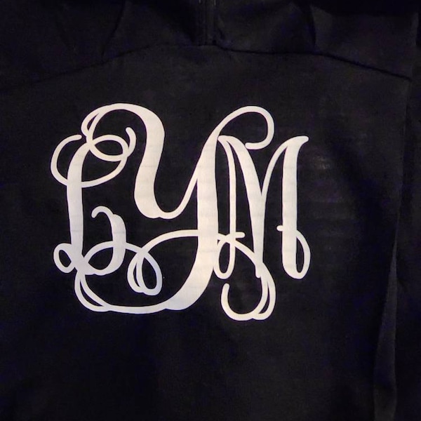Monogram Iron On, Custom Monogram Heat Transfer, Vinyl Letters, DIY ...