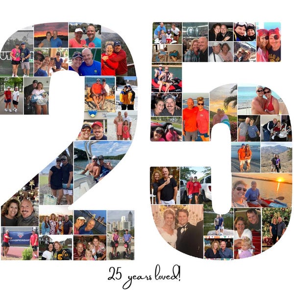 EDITABLE Custom 36 Photos, Custom 1st Anniversary Collage | Photo ...