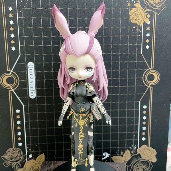 Handmade Head for FFXIV OC Character, With Figma Joint Moveable 11inch ...