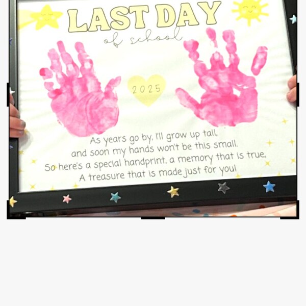 Last Day of School Handprint Craft Printable | Graduation Craft ...