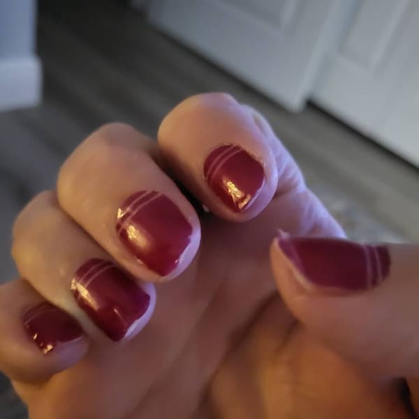 Raspberry Modern French Heat Activated Nail Wraps - Etsy