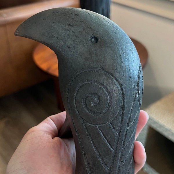 Ceramic Sculpture of Crows,figurine,bird Figurine,black Raven,art and ...