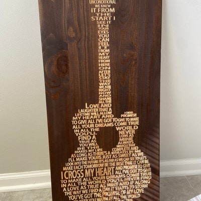 Custom Acoustic Guitar Song Lyrics - Etsy Canada