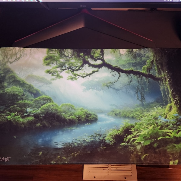 Misty Rainforest Reimagined Playmat - Fantasy Land Series | 24"x14 ...