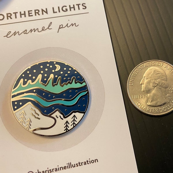 Northern Lights Enamel Pin - Etsy UK