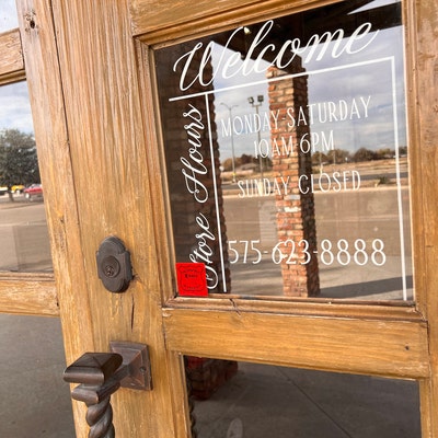 Store Hours Business Decal 4 Styles to Choose From Hours - Etsy