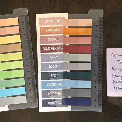 BOOK CLUB Rainbow Annotation Kit Bundle Bookmarks Laminated Booktok ...