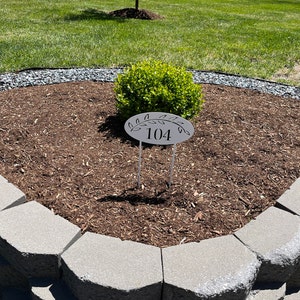 Personalized Address Stake Custom House Number Metal Address Sign ...